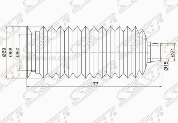 SAT ST4553526030 Пыльник рулевой рейки Toyota Hiace 82-04 / Dyna 95-99