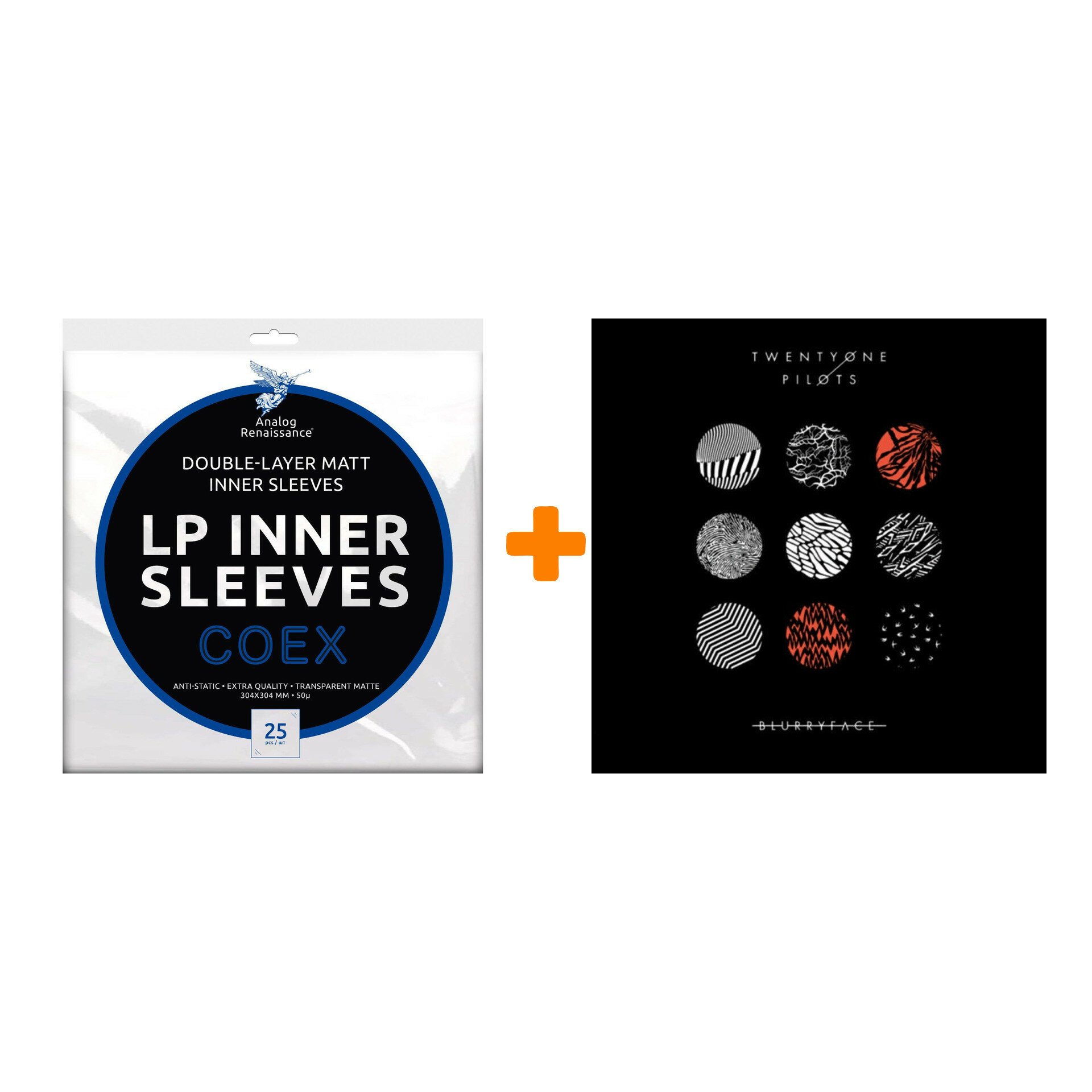TWENTY ONE PILOTS Blurryface 2LP + Конверты внутренние COEX для грампластинок 12" 25шт Набор
