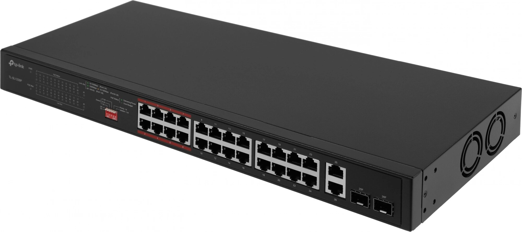 Коммутатор TP-Link TL-SL1226P (L2) 24x100Мбит