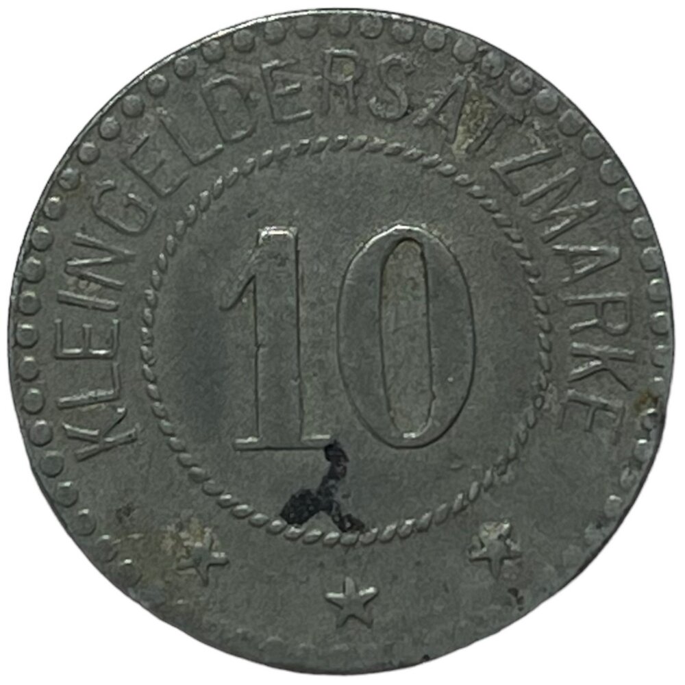 Германия, Германская империя, Шварценбах 10 пфеннигов 1917 г. (Zn) (20.0 мм.) (Лот №2)