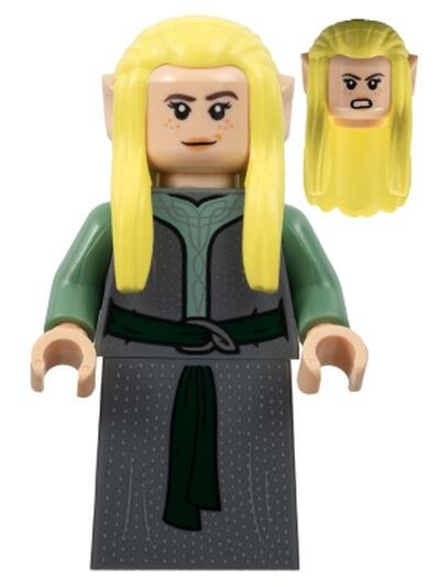 Минифигурка Lego lor120 Rivendell Elf - Female, Dark Bluish Gray Robe