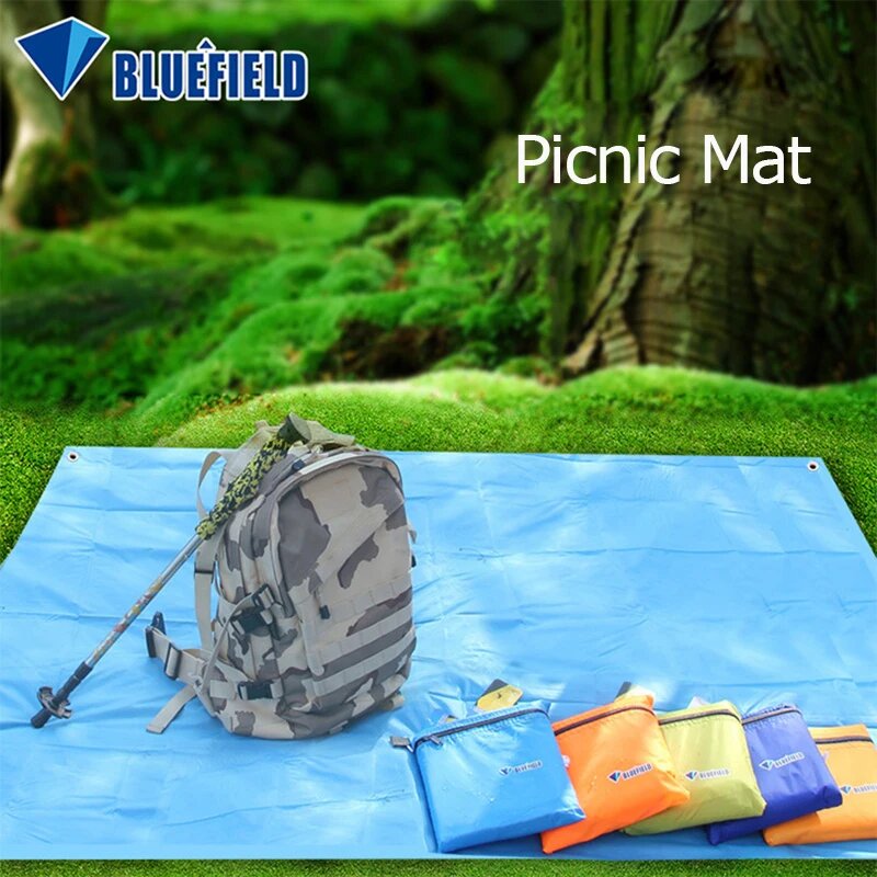 Зеленый коврик для кемпинга Bluefield 150x250 см
