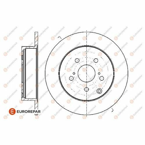 Диск тормозной зад. TOYOTA Verso 1.6/1.8/2.0 D-4D/2.2 D-4D/2.2 D-CAT 09- EUROREPAR 1667870780 для Toyota Verso