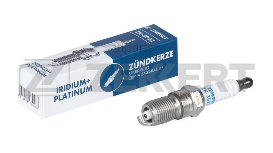 ZEKKERT ZK-3022 Свеча зажигания (Iridium+Platinum аналог NGK 4477 цена за 1 шт.) Ford Focus II 04- Mondeo III 00-