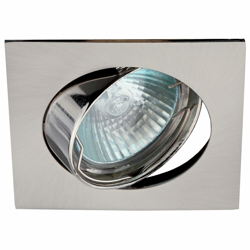 Светильник ЭРА C0043662 KL2A SN MR16 12V/220V 50W сатин никель, квадрат, поворотный