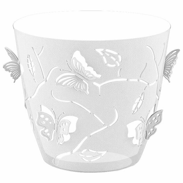 Горшок для орхидей Бабочки 3D 0,7л d11,5см h10,5см прозрачный пластик