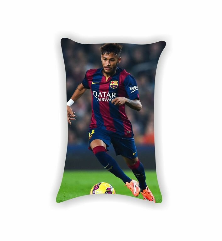 Подушка Неймар да Силва Сантос Жуниор, Neymar da Silva Santos Junior №2, картинка с двух сторон