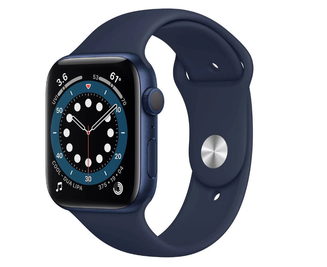 Силиконовый ремешок METROBAS для Apple Watch 38/40 mm, темно-синий