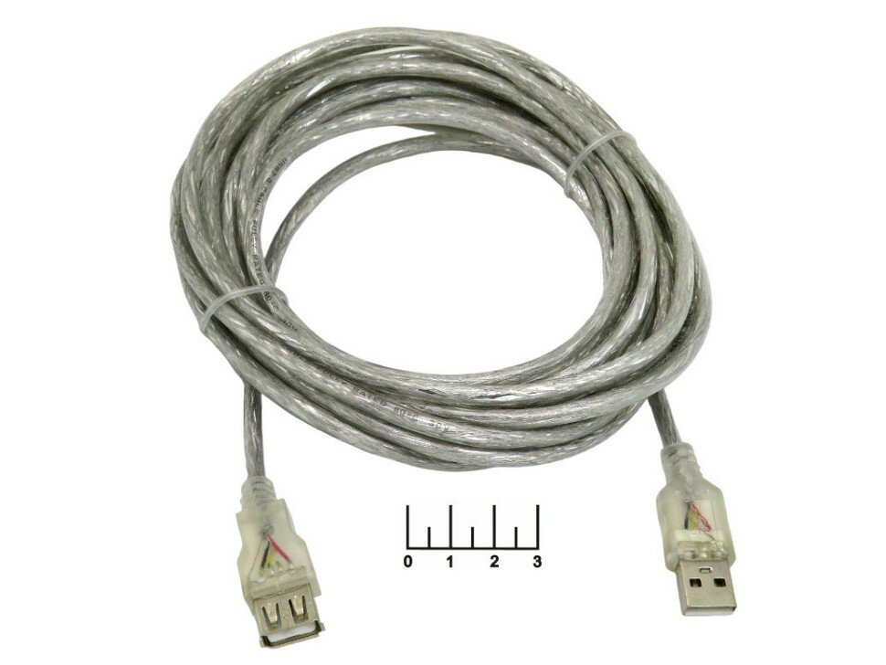Шнур USB-USB A гнездо 5м silicon Dayton (16-0018B)