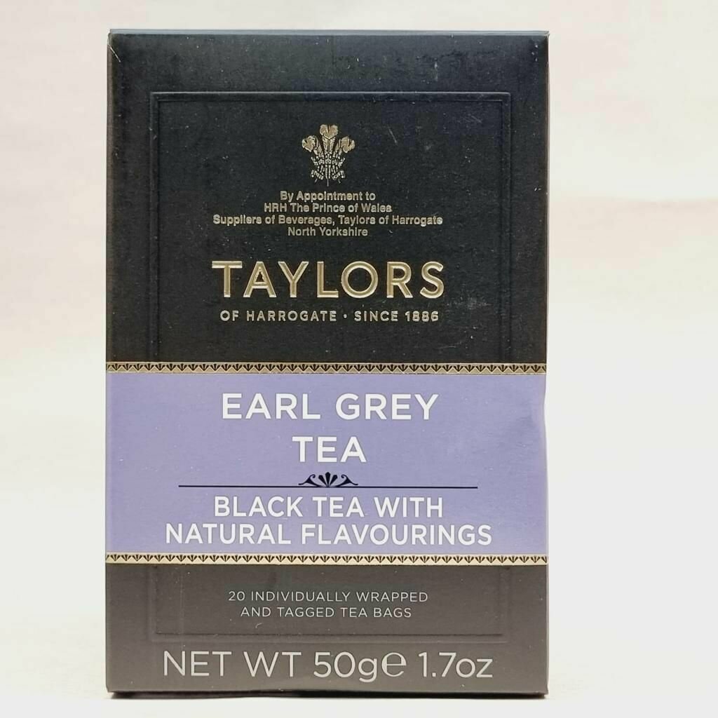 Чай черный TAYLORS EARL GREY TEA "Эрл Грей" 20 пакетиков (Великобритания)