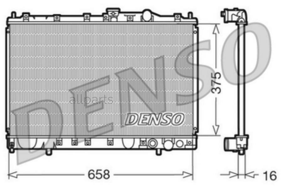 DENSO DRM45002 Радиатор системы охлаждения MITSUBISHI: COLT IV (CA_A) 1.6i 16V/1.6GLXi/1.8GTi 92-96, GALANT V (E5_A/E7_A/E8_A) 1.8-2.0i/GLSi/V6/24V/4WD 92-96, LANCER IV/V 1.6i 16V/1.8GTi 92-03