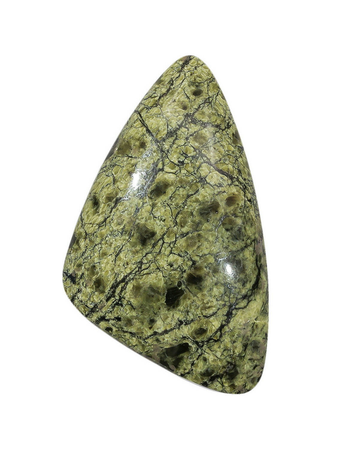 Кабошон Змеевик, размер: 58х35х7 мм, месторождение: Урал.