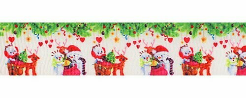 Лента репсовая "Новый год" (4см) 18,29 метра