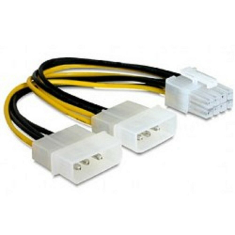 Разветвитель Gembird Cablexpert CC-PSU-81, 2x Molex->PCI-Express, черный/желтый