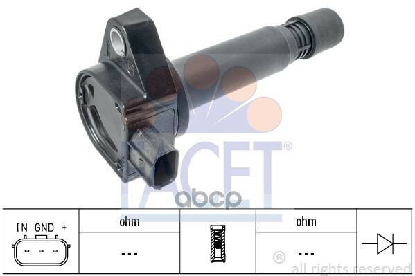 Катушка зажигания HONDA CR-V 2.0 01, 12- Facet арт. 96422