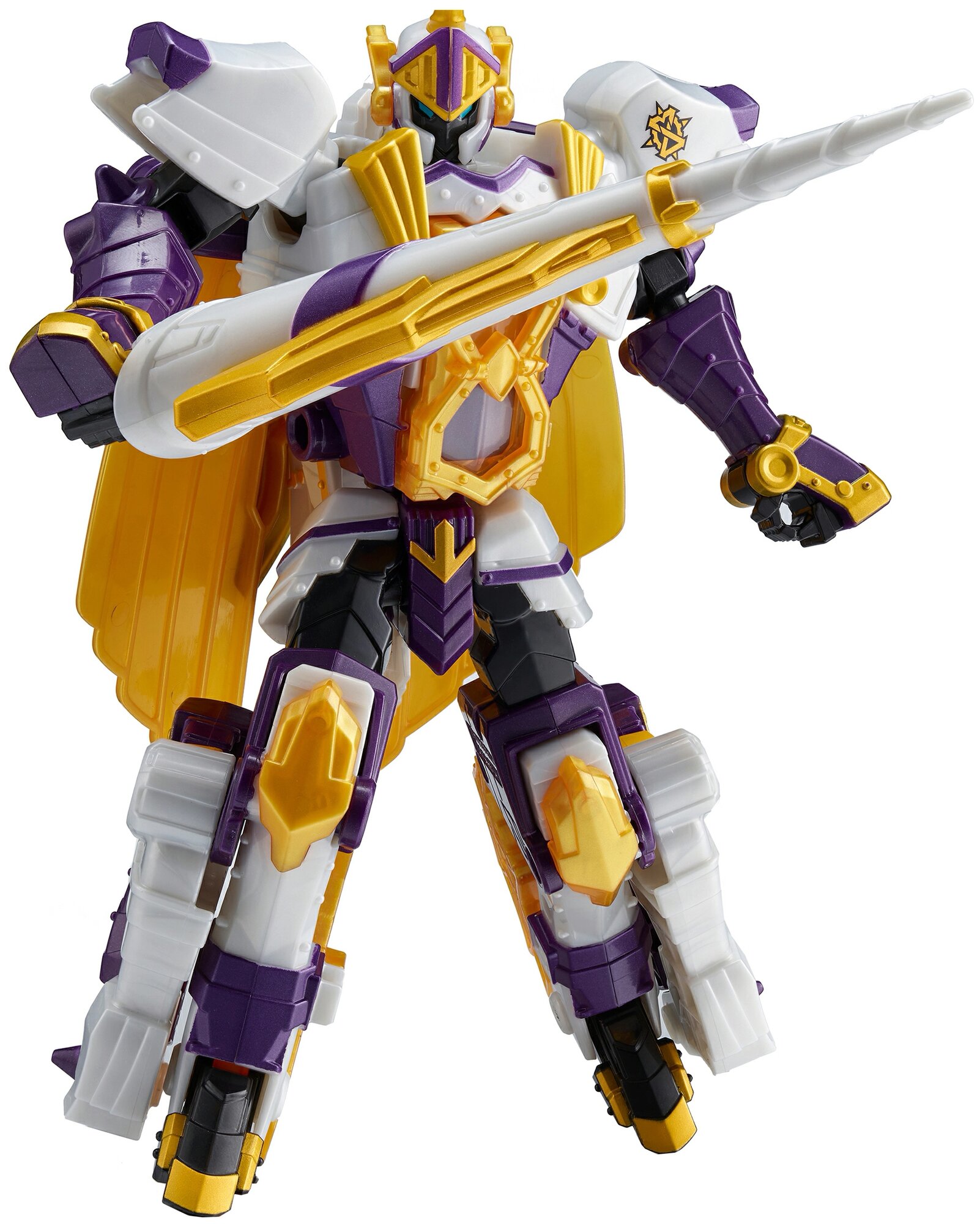 Трансформер YOUNG TOYS Super 10 Whitehorn 314062, фиолетовый/белый/желтый