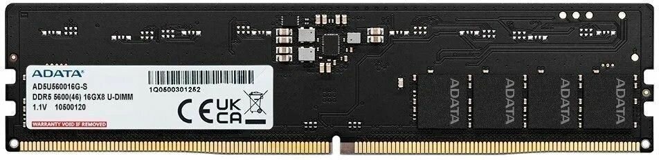 Модуль оперативной памяти ADATA Модуль памяти DIMM 16GB DDR5-5600 AD5U560016G-S