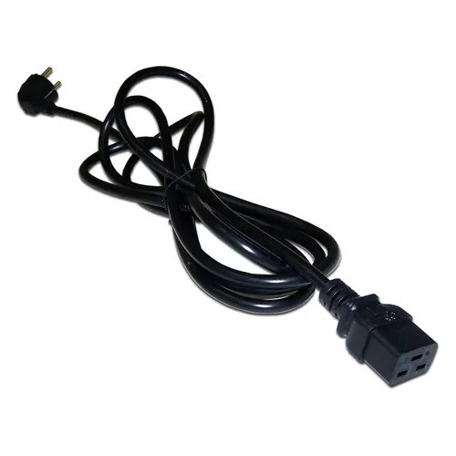 Шнур питания Lanmaster (LAN-PP19/SHA-1.0-BK) C19-Schuko проводник:3x1.5мм2 1м 220В 16А черный