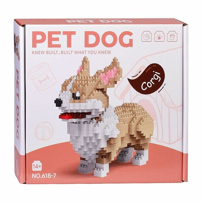 Конструктор пластиковый блочный "Корги" (800 дет.) 618-7 UralToys