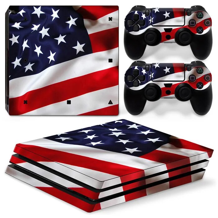 Наклейка на PS4 Pro, флаг США, цвет 5065