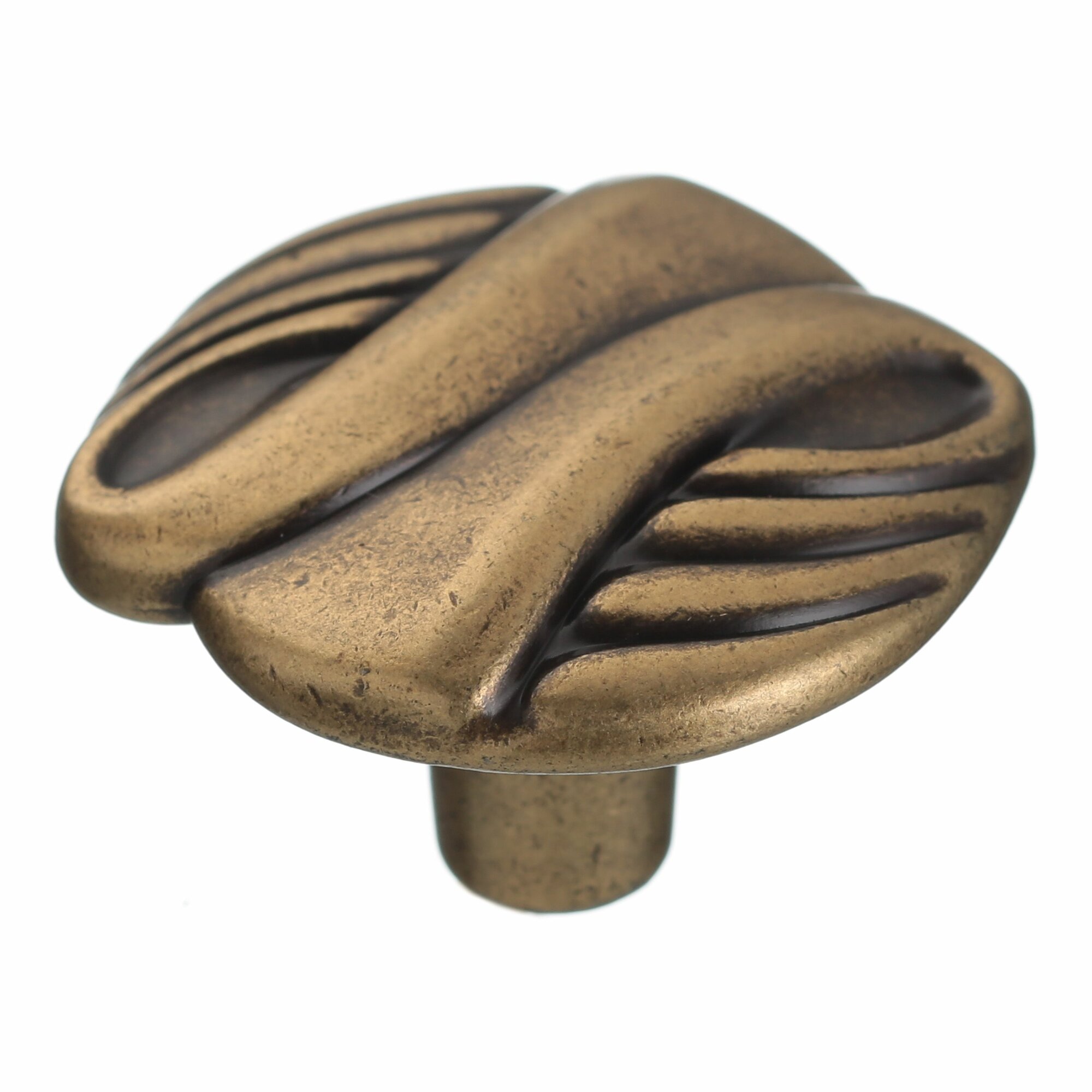 Ручка мебельная кнопка GIUSTI LINEA DECOR WPO743.000.00D1 античная латунь