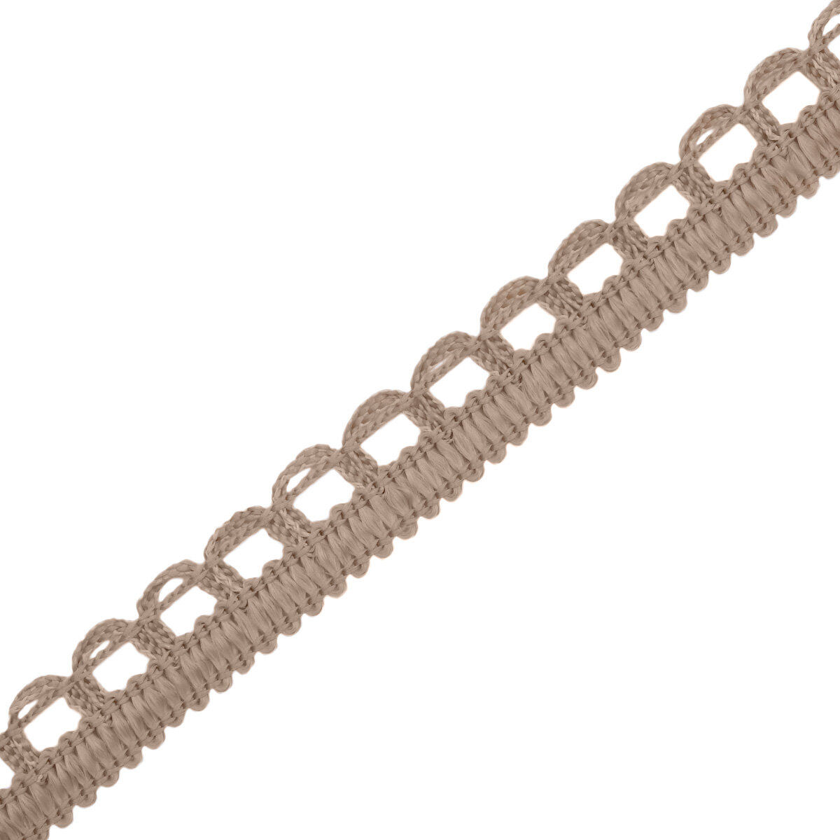 Тесьма декоративная вязаная Красная лента, С3805Г17, рисунок 9441, 10мм*25м (бежевый)