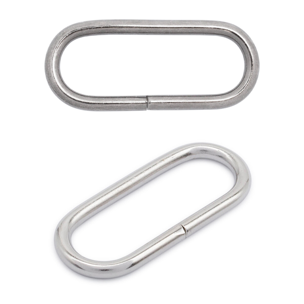 Кольцо для сумки овальное 30 мм, толщина 2,8 мм, металл (черный никель), 100 шт