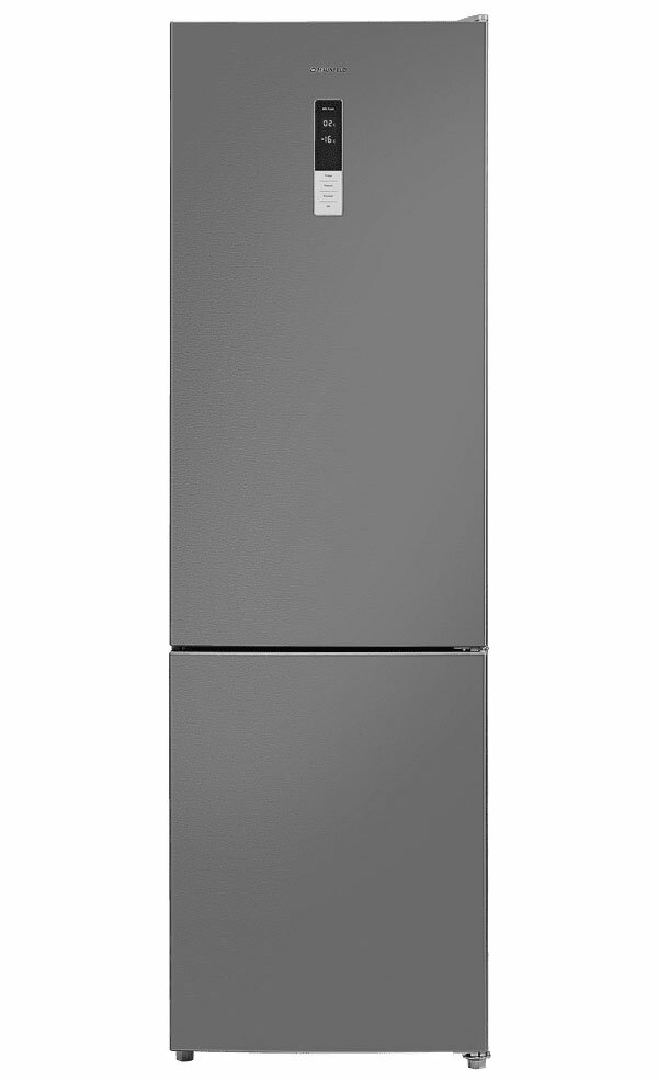 Двухкамерный холодильник Maunfeld MFF200NFХ10 Inverter No frost, серебристый