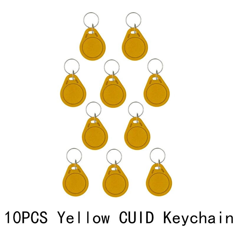 10шт. Желтые CUID Keychains NFC RFID клон-токены