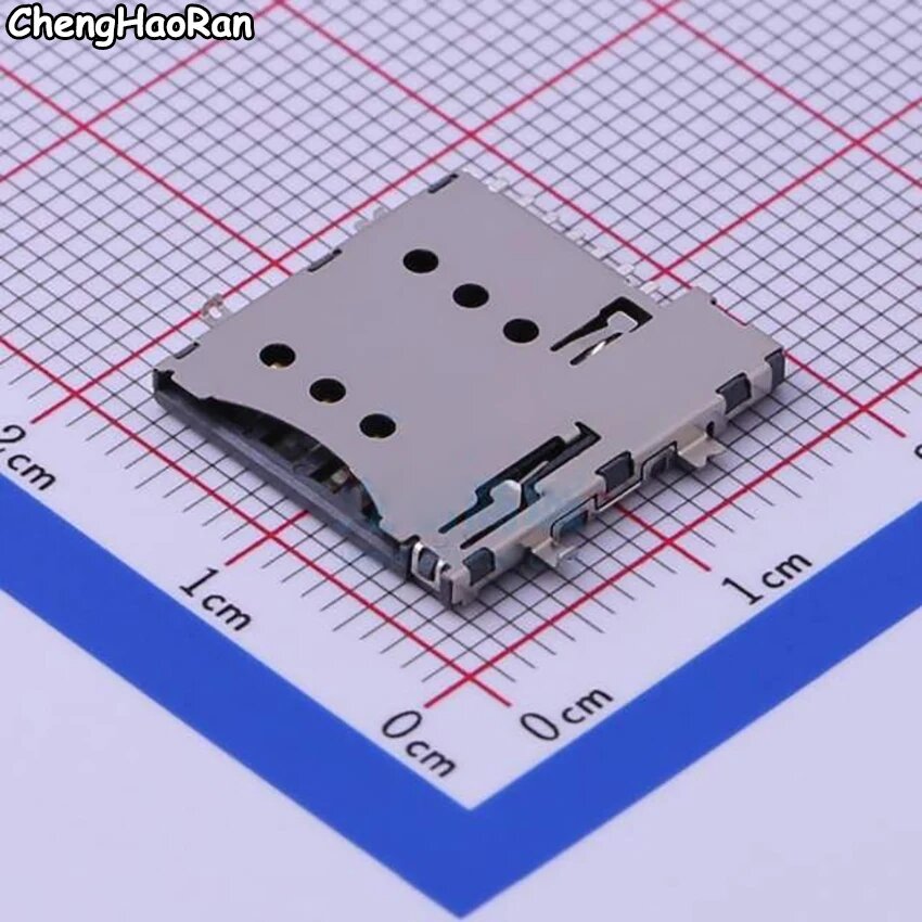 Разъем для карты Micro SIM SMO-002F-T7, оригинальный разъем 1 шт, самопрокалывающийся разъем для SIM-карты 7 P