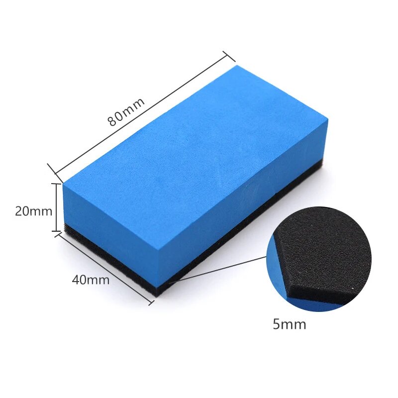 Автомобильная губка для полировки, 80x40x20 мм, Цвет: 1pc spong