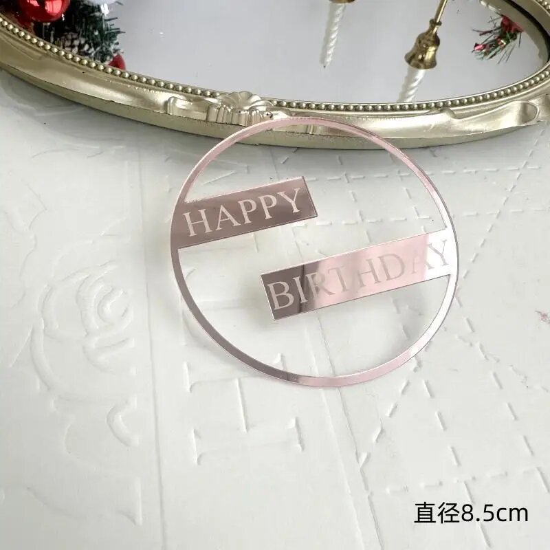 Золотые цифры для торта Happy Birthday A1