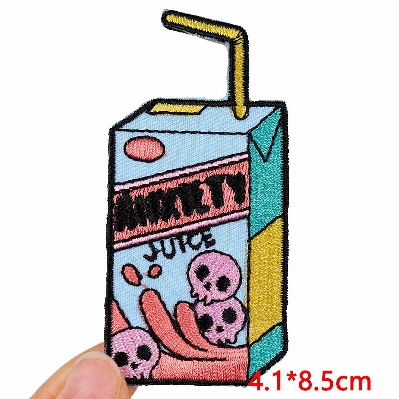 Нашивка "Anxiety Juice" бирюзовая, 4.1*8.5 см, PE8766CT