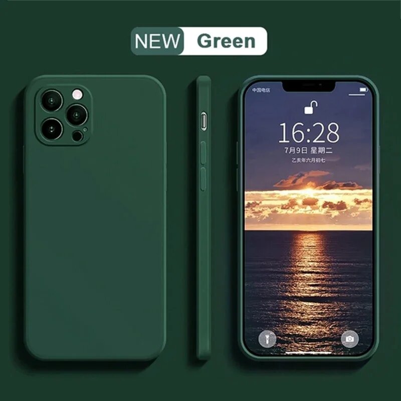 Для iPhone 17, 16, 15, 14, 13, 11, 12 Pro Max Mini Case жидкий силиконовый чехол для iPhone X XS XR 7 8 Plus SE 2020 Cover