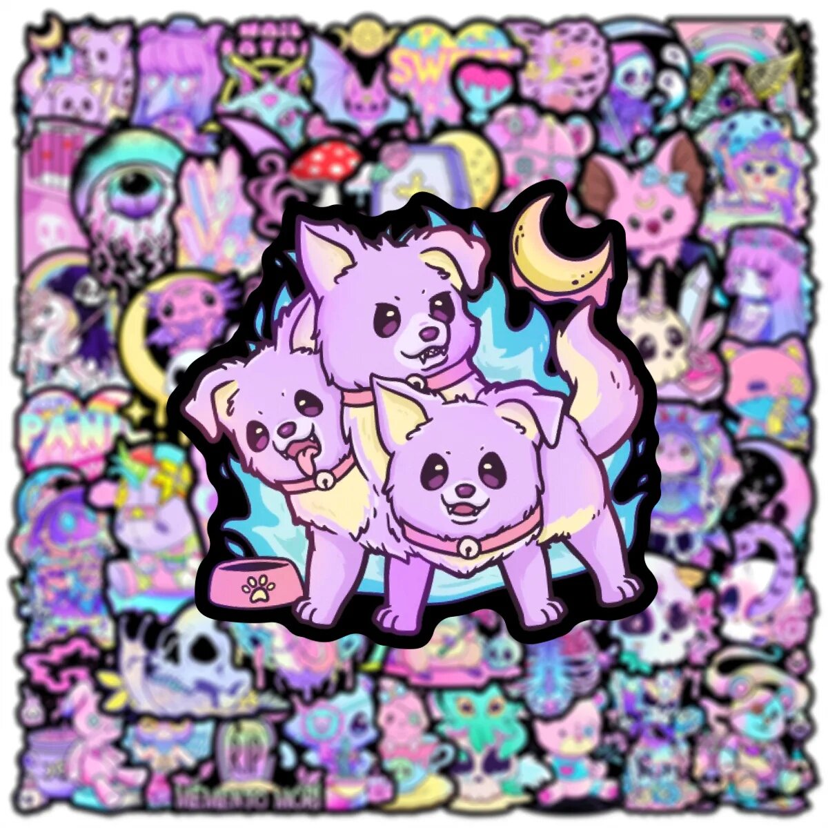 Розовые мультяшные наклейки 50PCS