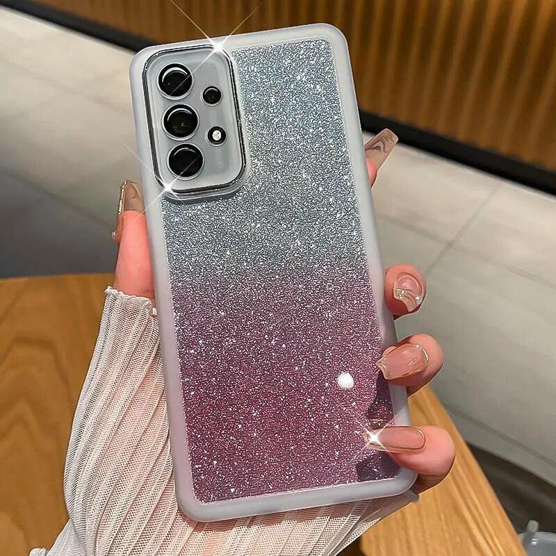 Чехол Samsung Galaxy A52/A72/A53 Бежевый, Glitter