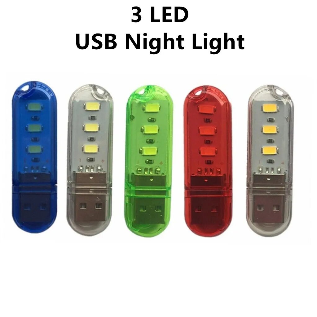 USB-ночник 3 LED, Warm White