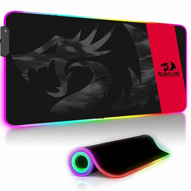 Игровой коврик Redragon, с RGB-подсветкой, нескользящий, 40 см x 90 см