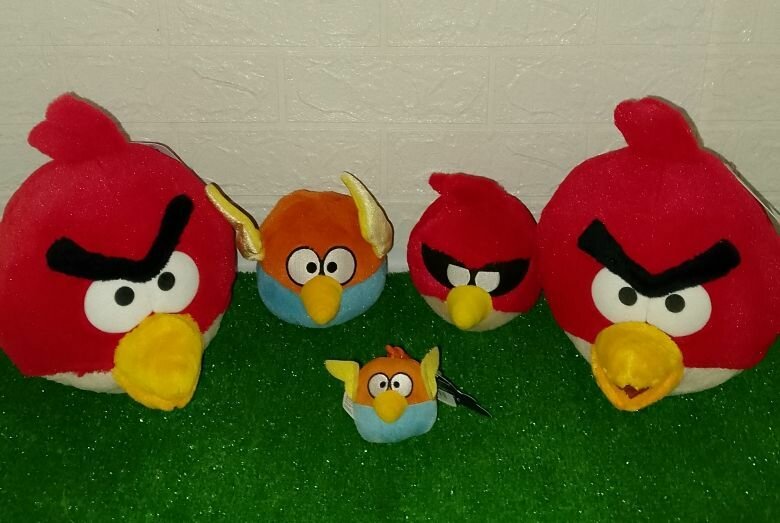 Мягкая игрушка "Angry Birds" - 5 штук, Энгри Бёрдс - Blue Bird, RED