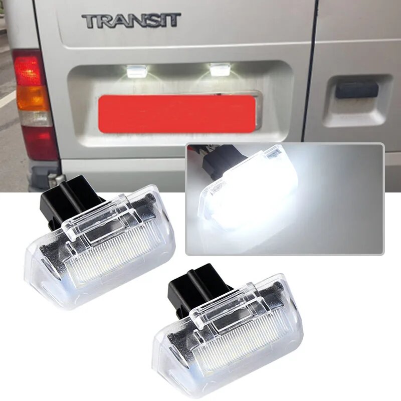 2 шт. светодиодный светильник номерного знака для Ford Transit MK4 MK5 MK6 MK7 1985-2013 для Ford Transit Connect 2002-2013 OEM # 4388111