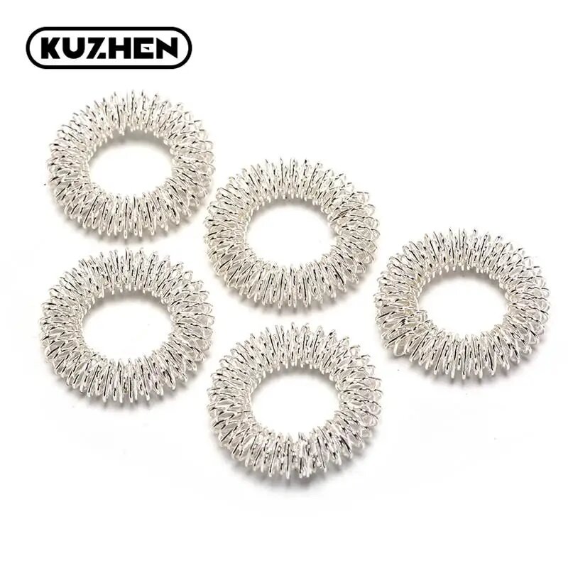 5 шт, массажное кольцо для пальцев КуZHEN, Silver