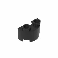 Черный круглый кирпич 1x2 GOBRICKS 14+