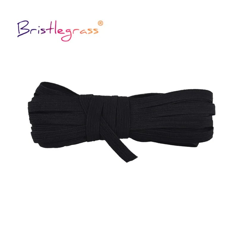 BRISTLEGRASS Эластичный шнур из нейлона и спандекса Черный, Black, 10 Yards
