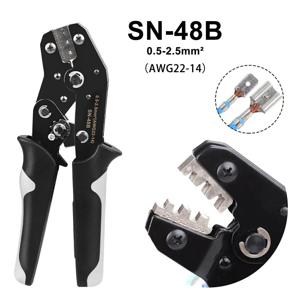 Клещи для обжима проводов SN-48B (0.5-2.5mm²)