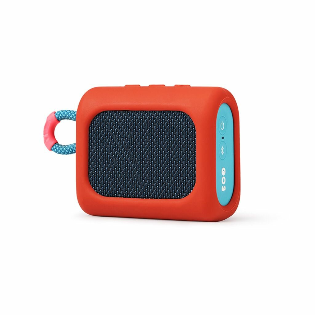 (1 шт.) Кожаный чехол для динамика JBL GO3 - красный