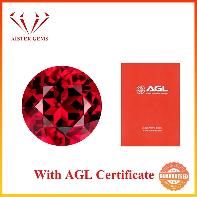 Лабораторные рубины голубиной крови 10.0mm (5.4ct), With AGL Certificate