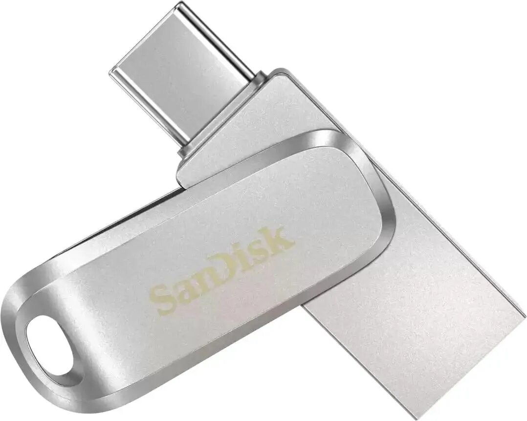Флешка USB Sandisk Ultra Dual Drive Luxe 32ГБ, USB3.1, серебристый
