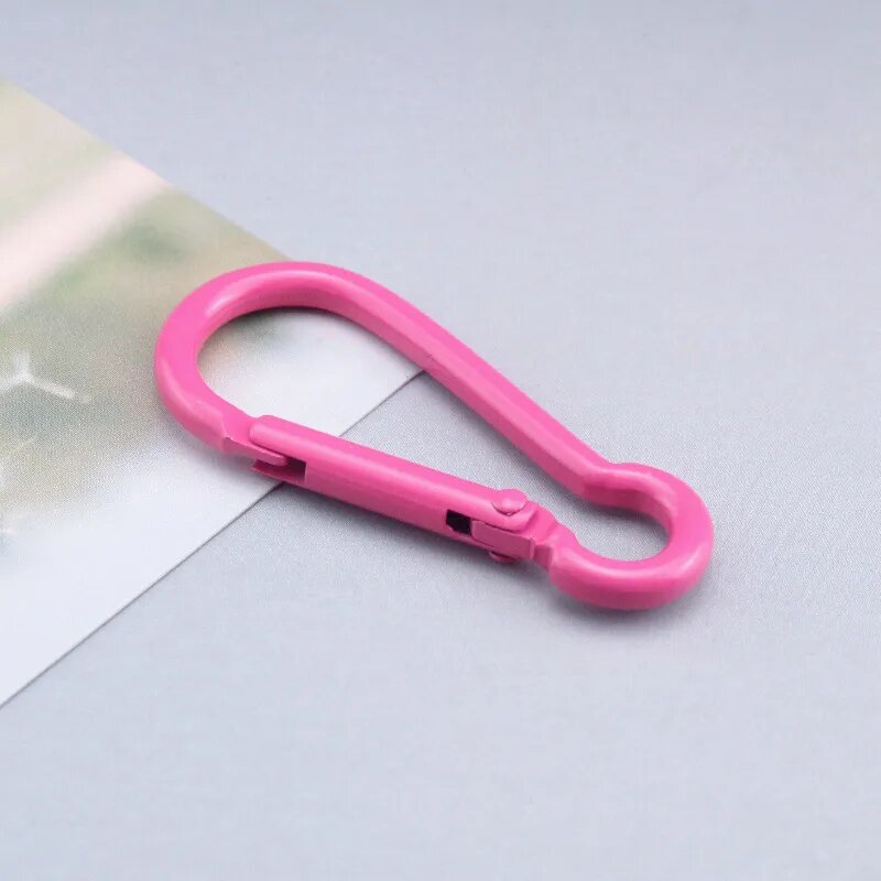 Металлические карабины для кемпинга 5-20 шт. Розовый, 4.7cm 5PCS-LOT, Dark pink