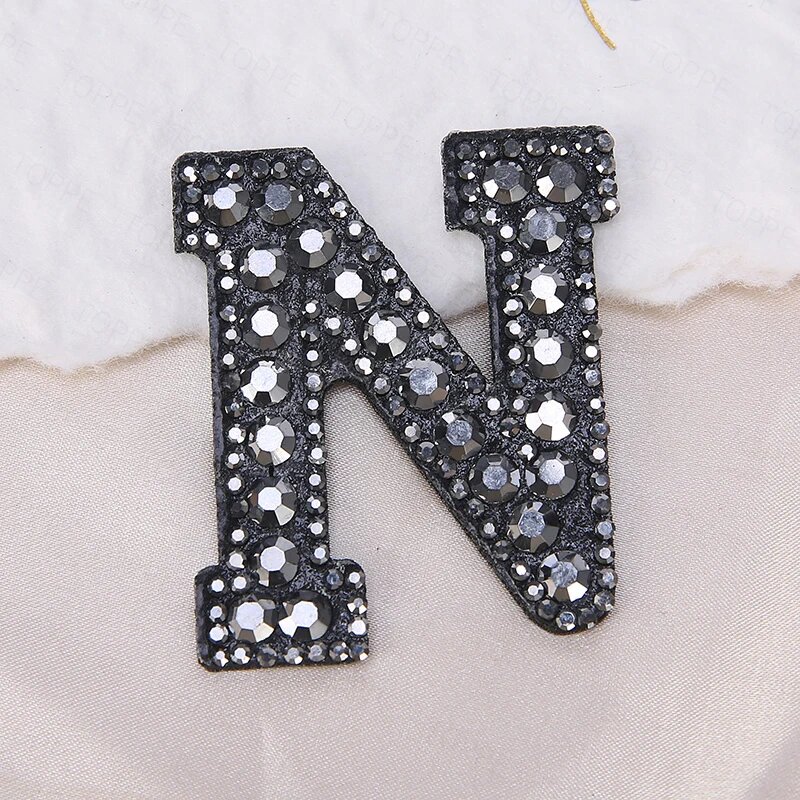 Блестящие значки с надписью "A", черные, 26 шт. N