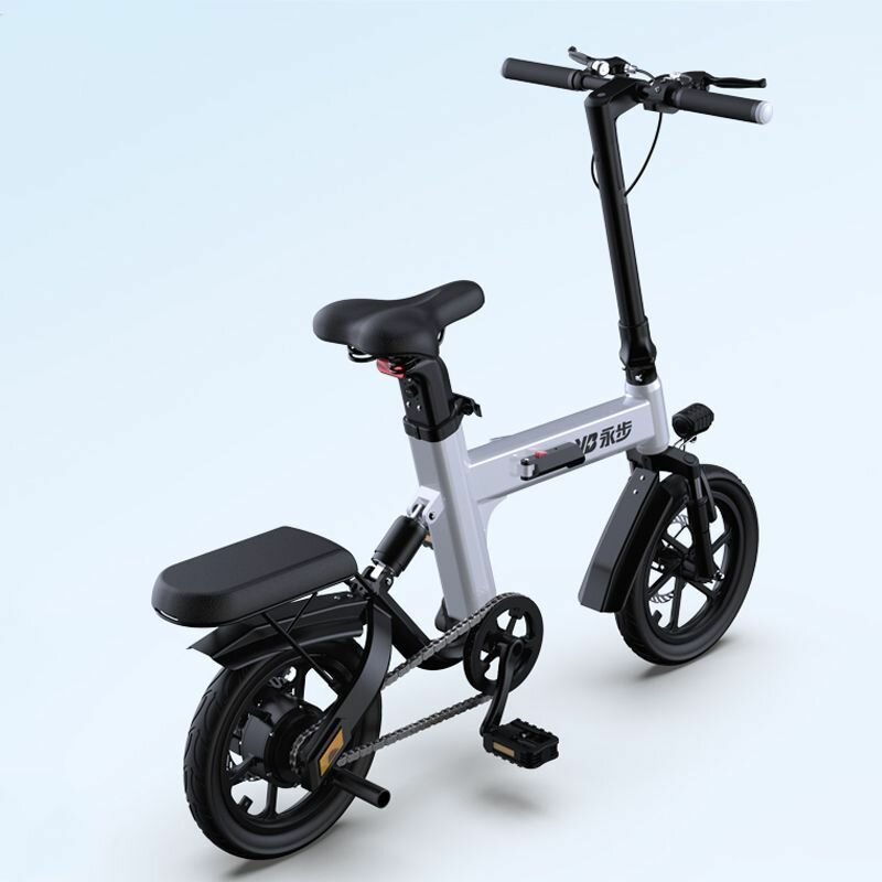 Складной электровелосипед YB-C3-1 12Ач литиевая батарея 350Вт белый